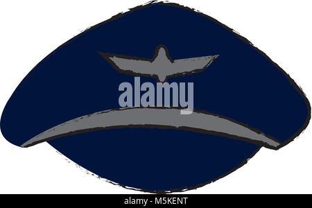 airline pilots hat aviator cap with insignia Stock Vector Image & Art ...