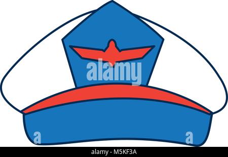 airline pilots hat aviator cap with insignia Stock Vector Image & Art ...
