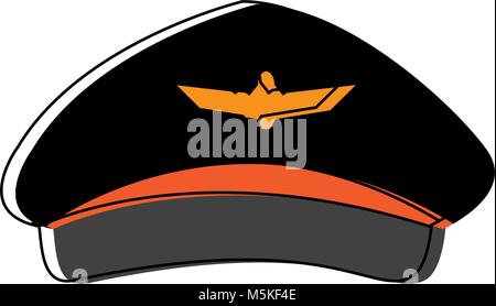 airline pilots hat aviator cap with insignia Stock Vector Image & Art ...