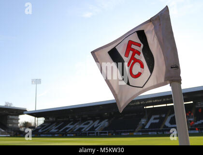 A general view of a corner flag before the Emirates FA Cup third round ...