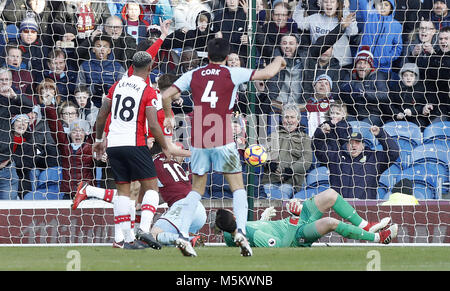 Burnley's Ashley Barnes scores his side's first goal of the game during ...