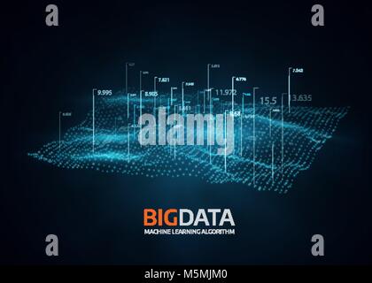 Big Data Visualization Background. Modern futuristic virtual abstract ...