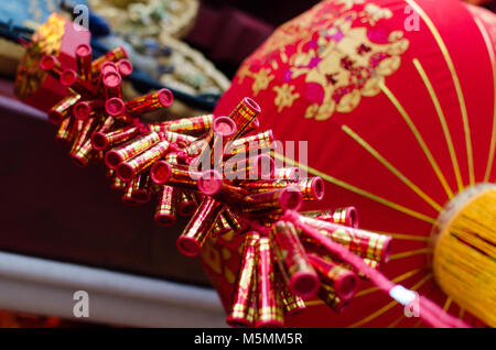 firecracker decoration for chinese new year Stock Photo - Alamy