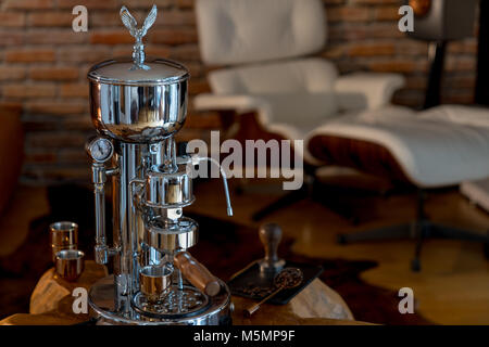 High End Luxury Espresso machine - fresh pour Stock Photo: 174729537 ...