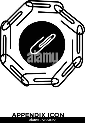 File annex icon. Paper clip symbol. Attach sign. Blue and white ...