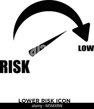 lower risk icon Stock Vector Image & Art - Alamy