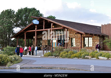 The Bright Angel Lodge, built in 1936, is an iconic structure located ...