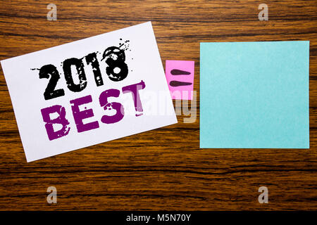 Handwriting Announcement text showing 2018 Best. Business concept for ...
