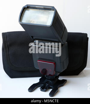 Camera flash isolated on white background Stock Photo - Alamy
