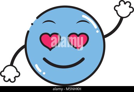 enamored emoji face expression with arms Stock Vector Image & Art - Alamy
