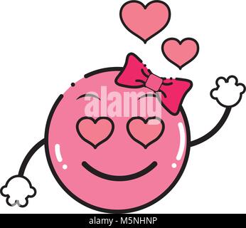 color enamored emoji face expression with arms Stock Vector Image & Art ...