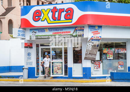 Cancun Mexico,Mexican,convenience store shelf shelves signs promotions ...