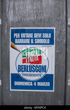 2018 elections posters in Italy of sme right parties like Fratelli d ...
