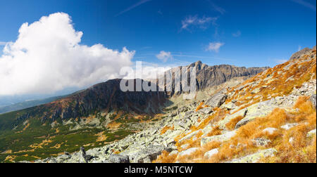 View from the top of the mountain (Predne Solisko) in the High Stock ...