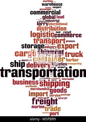 Transportation word cloud concept. Vector illustration Stock Vector ...