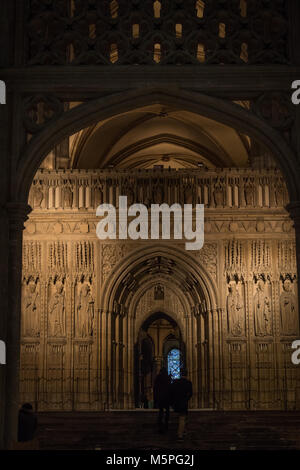 The entrance to Canterbury Cathedral, UK - shrine of Thomas Beckett ...