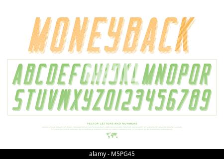 regular and italic alphabet letters and numbers. vector font type ...