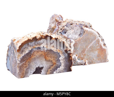 Partially polished multicolor agate geode with crystaline druzy center ...