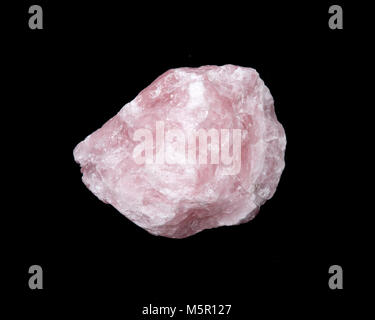rose quartz from Madagascar isolated on white background Stock Photo ...