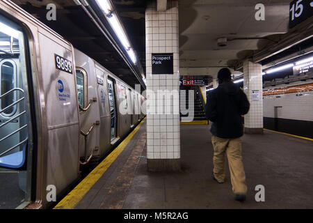 Prospect Park 15th street subway station in Brooklyn, ny Stock Photo ...