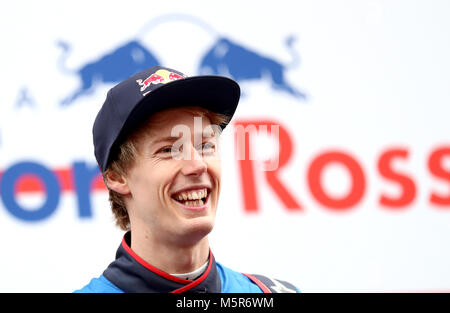 Toro Rosso driver Brendon Hartley during day one of pre-season testing ...