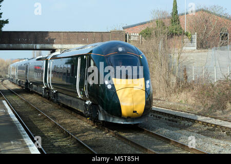 GWR Intercity Express train arriving at platform Chippenham railway ...