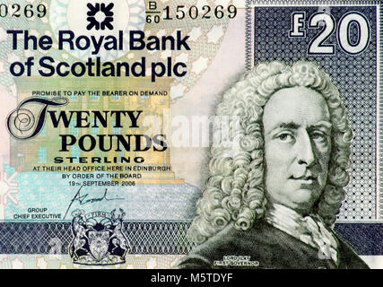 "twenty pounds" note "twenty pound" notes money sterling currency Stock ...