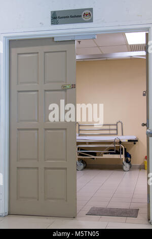 PENANG, MALAYSIA, NOV 10 2017, The asphalt machine puts a new surface ...