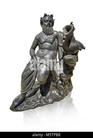Roman Bronze sculpture of Silenus from atrium of the Villa of the ...
