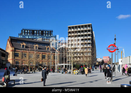Battle Bridge Place King's Cross station - London Stock Photo - Alamy