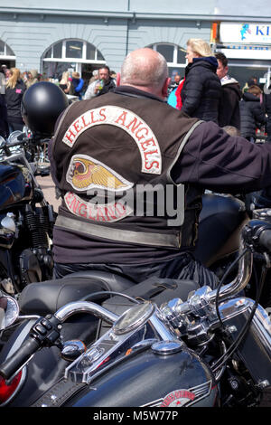Rear of Hells Angels Stock Photo - Alamy