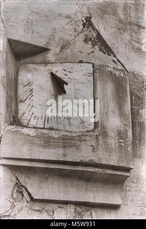 and the gnomon in the antique broken wall Stock Photo - Alamy