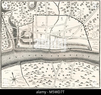 London Map Roman Period Stock Photo - Alamy