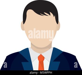 outline avatar elegant man with shirt and faceless vector illustration ...