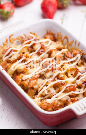 Cream Steamed Rice, put on white table Stock Photo - Alamy