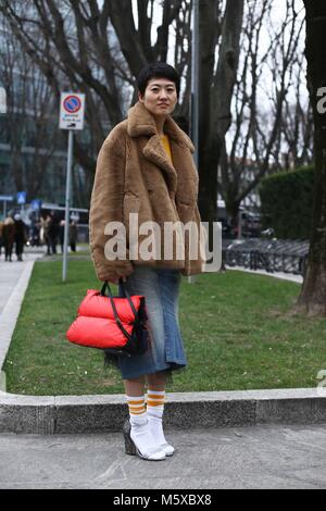 Vogue Japan Editor-in-Chief Mitsuko Watanabe makes a speech during ...