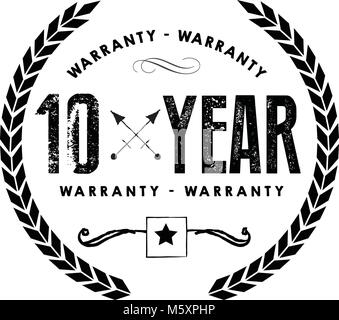 10 year warranty round vintage grunge stamp Stock Vector Image & Art ...