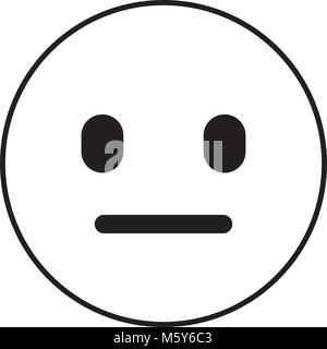 emoticon cartoon face speechless expression Stock Vector Image & Art ...