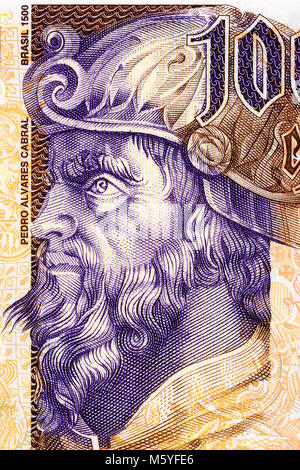 Pedro Alvares Cabral, the Portuguese explorer, is depicted in this ...