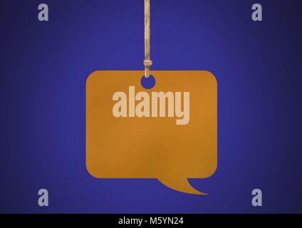 Hanging paper speech bubble Stock Photo - Alamy