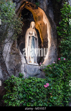 THE GROTTO OF MASSABIELLE, THE CAVE OF LOURDES, CATHOLIC PILGRIMAGE ...