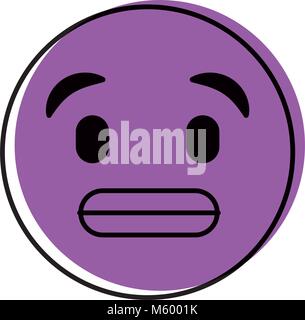 cute purple smile emoticon toothy smile Stock Vector Image & Art - Alamy