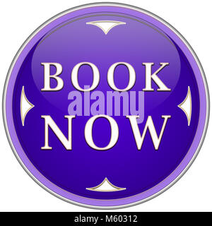 Reserve now Button blue on white background - illustration Stock Photo ...