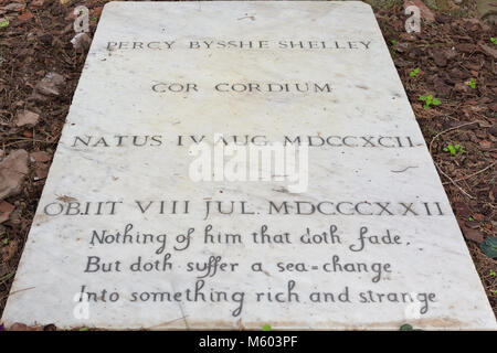 Tomb of english poet Percy Bysshe Shelley (1792 - 1822) in Non-Catholic ...