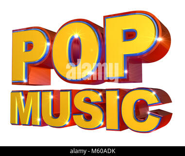 Colorful Pop Music Logo - 3d illustration Stock Photo - Alamy