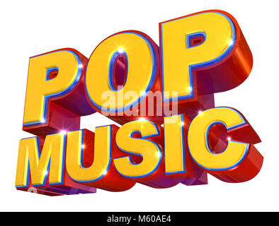 Colorful Pop Music Logo - 3d illustration Stock Photo - Alamy