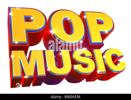 Colorful Pop Music Logo - 3d illustration Stock Photo - Alamy
