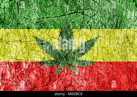 Background texture wood Rasta Flag with Marijuana Leaf silhouette Stock ...