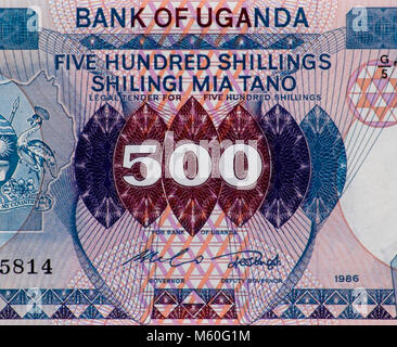 Uganda Five Hundred Shilling Bank Note Stock Photo - Alamy