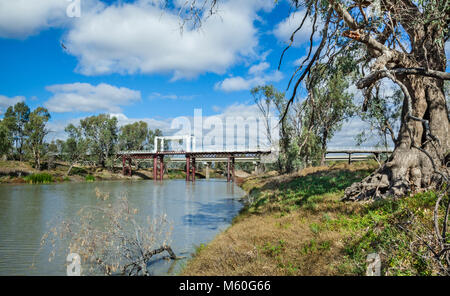 Old bridge over the Darling River, Wilcannia, New South Wales ...